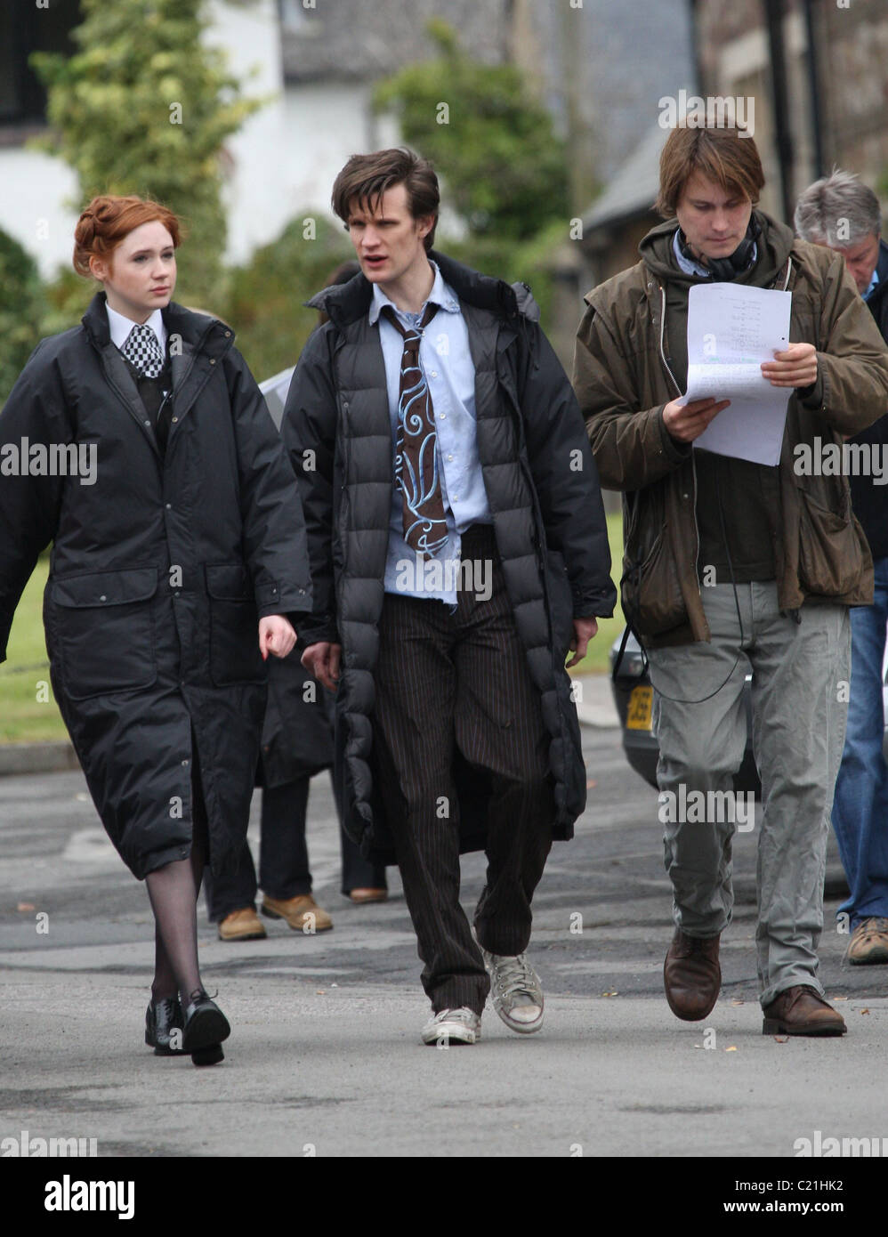 Karen gillen filming episode bbc hi-res stock photography and images ...