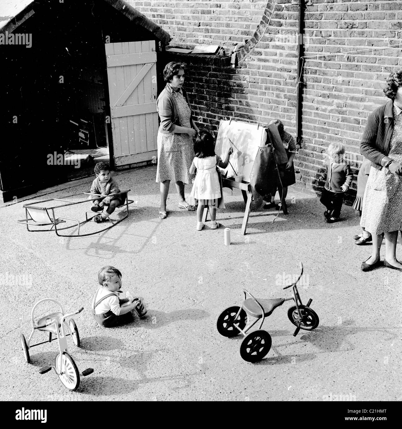 1950s Playground High Resolution Stock Photography and Images - Alamy