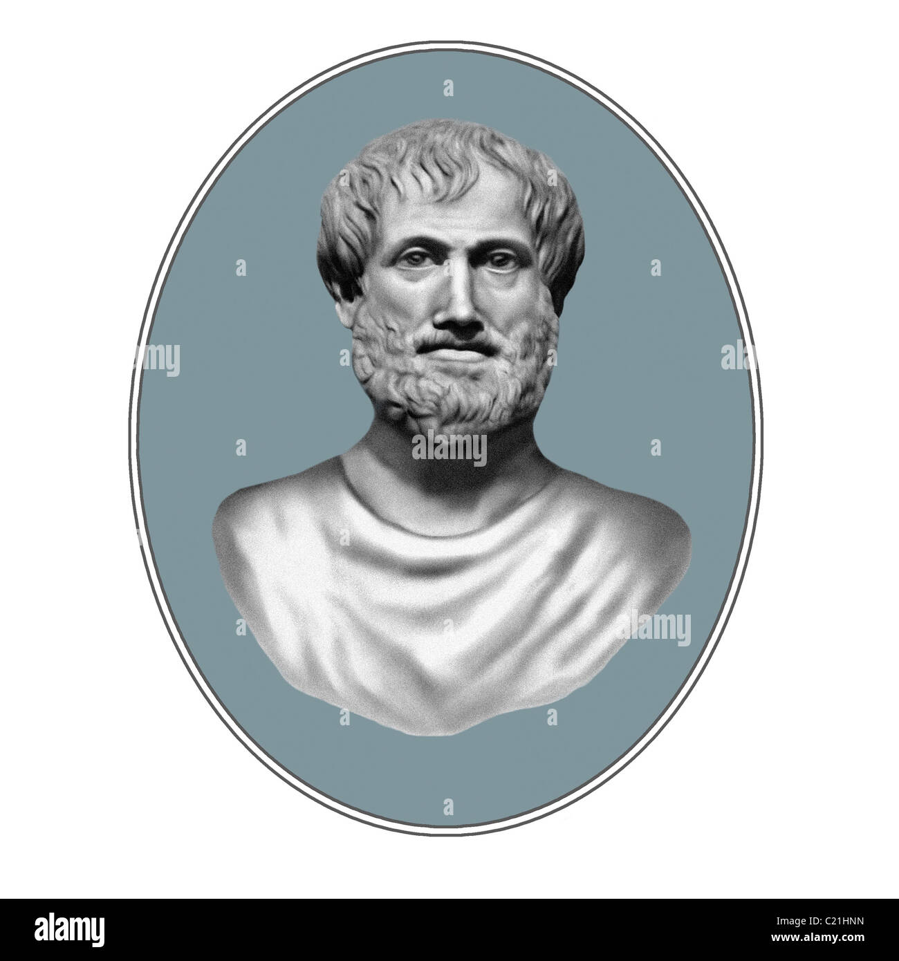 Aristotle 384 322 BC Greek Philosopher Scientist Illustration from an ...