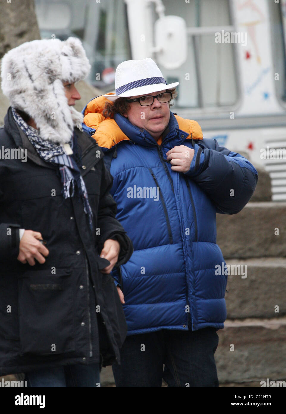 Perry Benson filming an episode of the BBC sci-fi drama 'Doctor Who ...