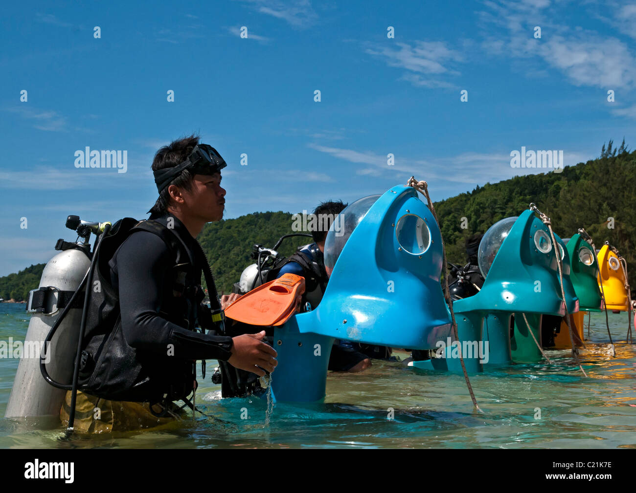 Scuba doo, Borneo Style, on Pinau Manukan Island Stock Photo - Alamy