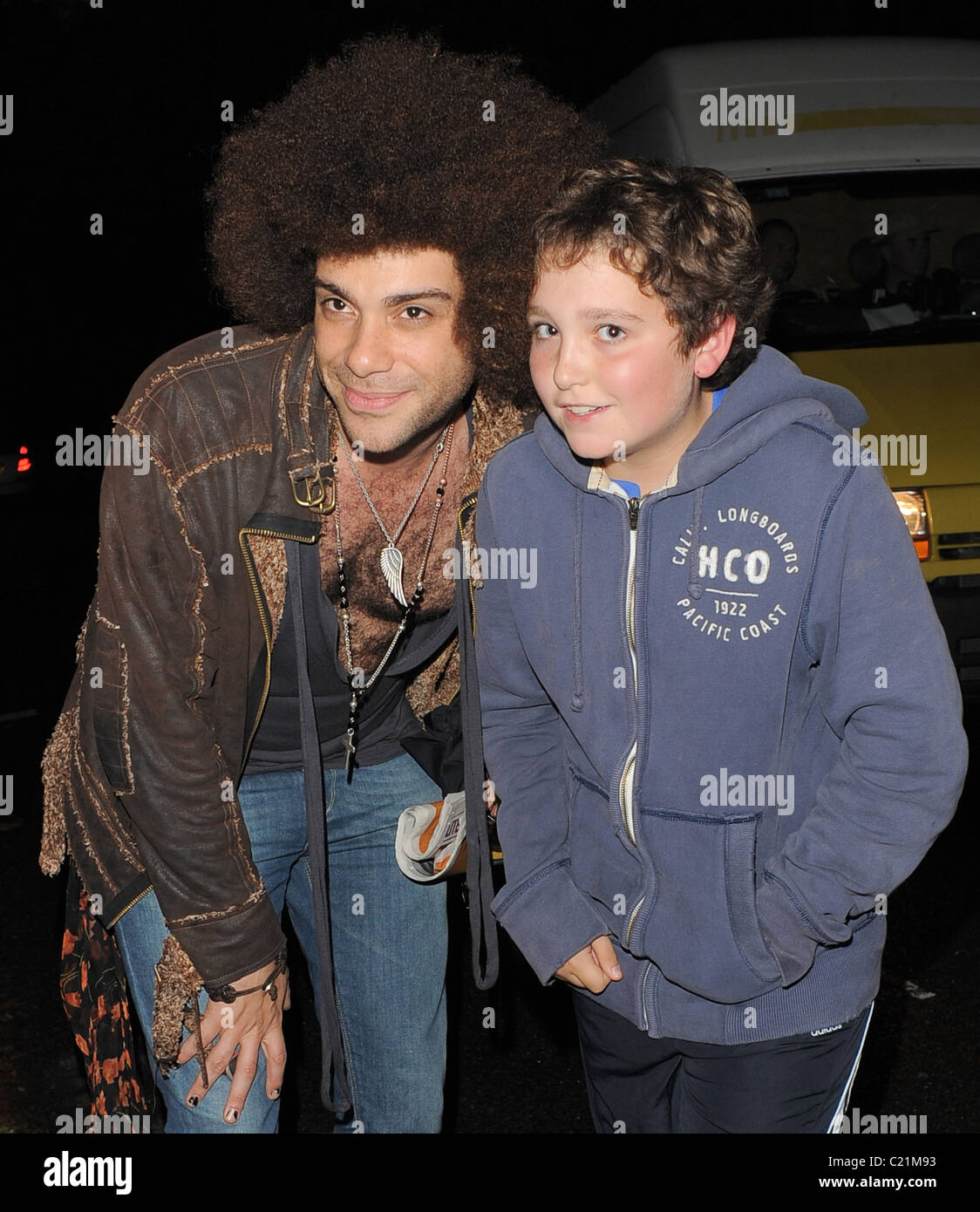 X Factor finalist Jamie Archer arriving back at The X Factor House ...
