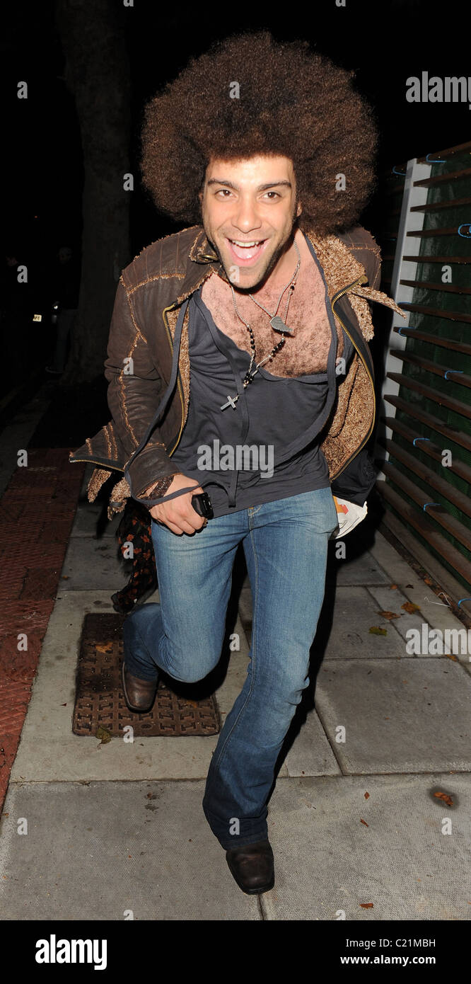 X Factor finalist Jamie Archer arriving back at The X Factor House ...