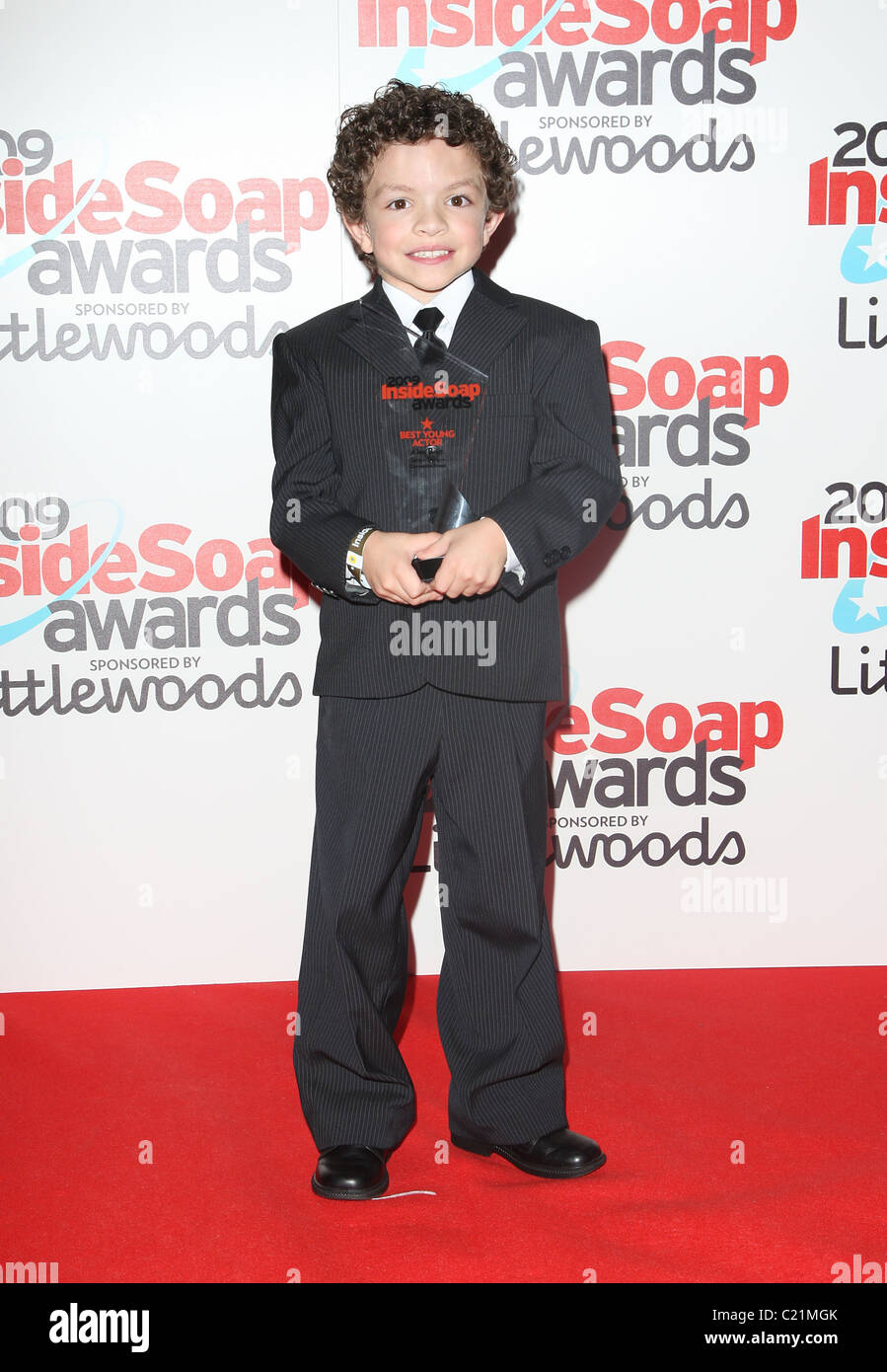 Alex Bain, winner of Best Young Actor The Inside Soap Awards 2009 held ...