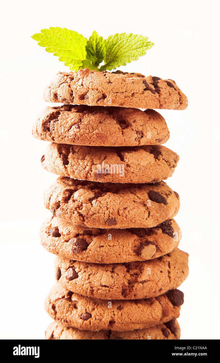 Stack of chocolate chip cookies Stock Photo - Alamy