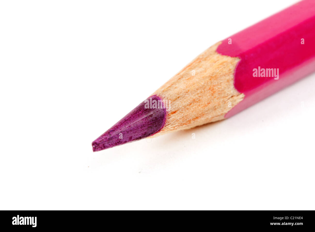 red pencil closeup isolated on white background Stock Photo - Alamy