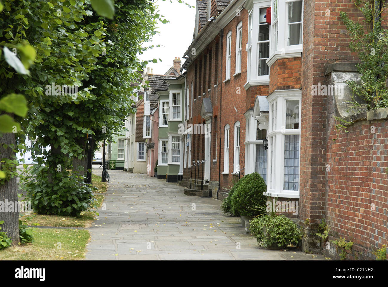 Southern England and a picture of a terrace of old houses Stock Photo ...