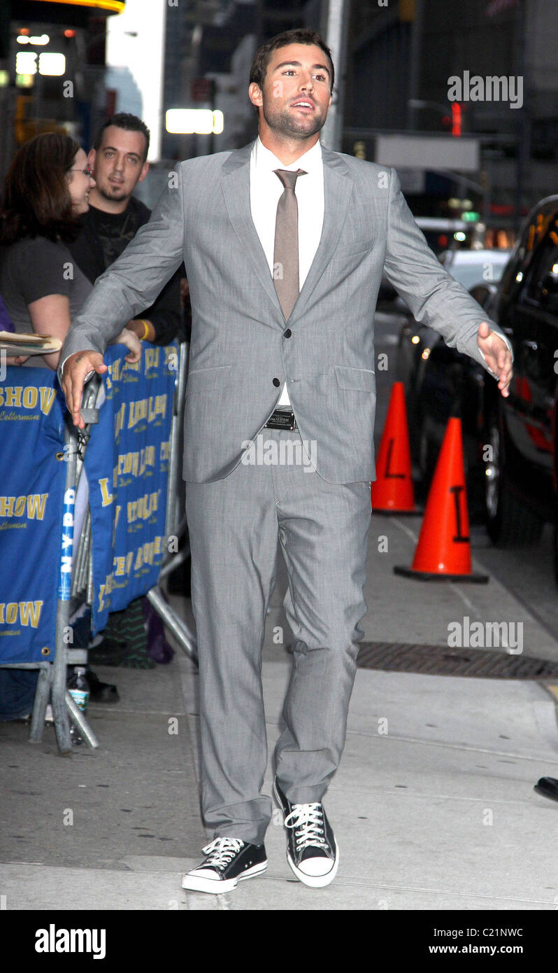 Brody Jenner outside the Ed Sullivan Theater for the 'Late Show With ...