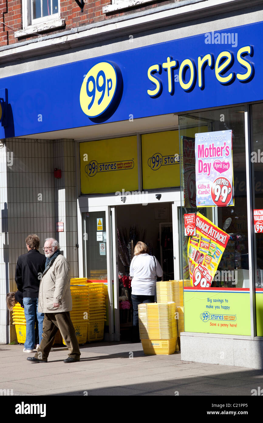 99p store shop front Stock Photo - Alamy