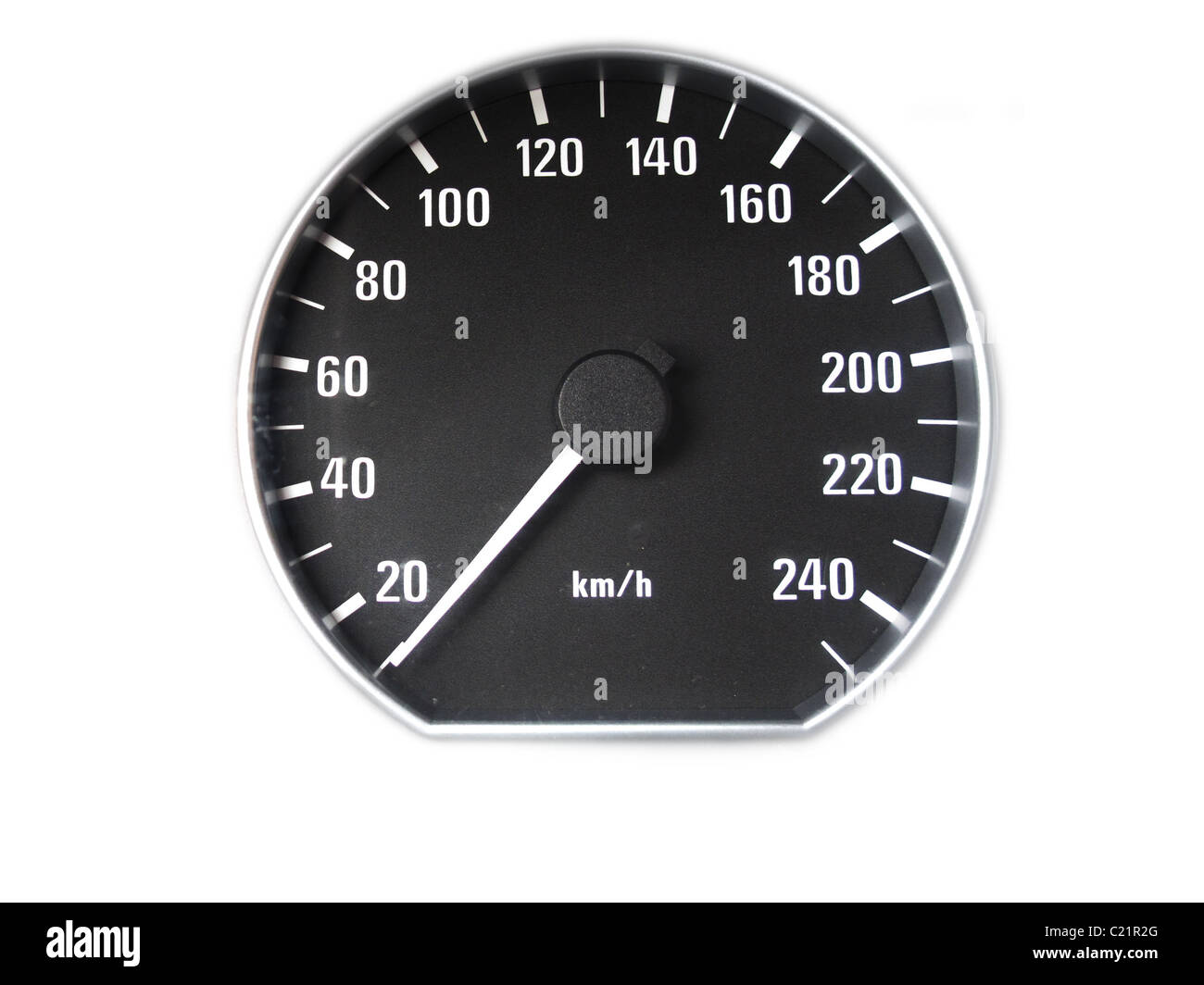 A speedometer on a white background Stock Photo - Alamy