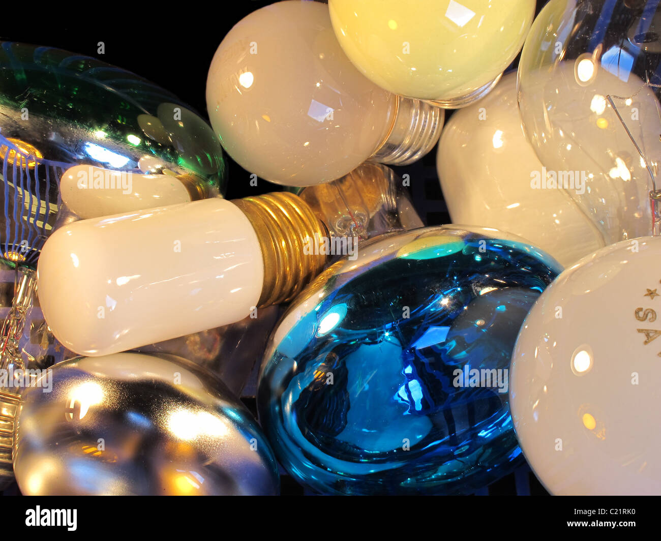 Assortment of bulbs of all the types and colors Stock Photo - Alamy