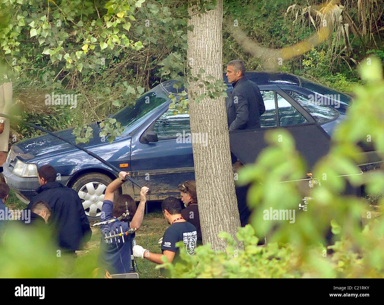 George Clooney on the set of his new film, based on the Martin Booth ...