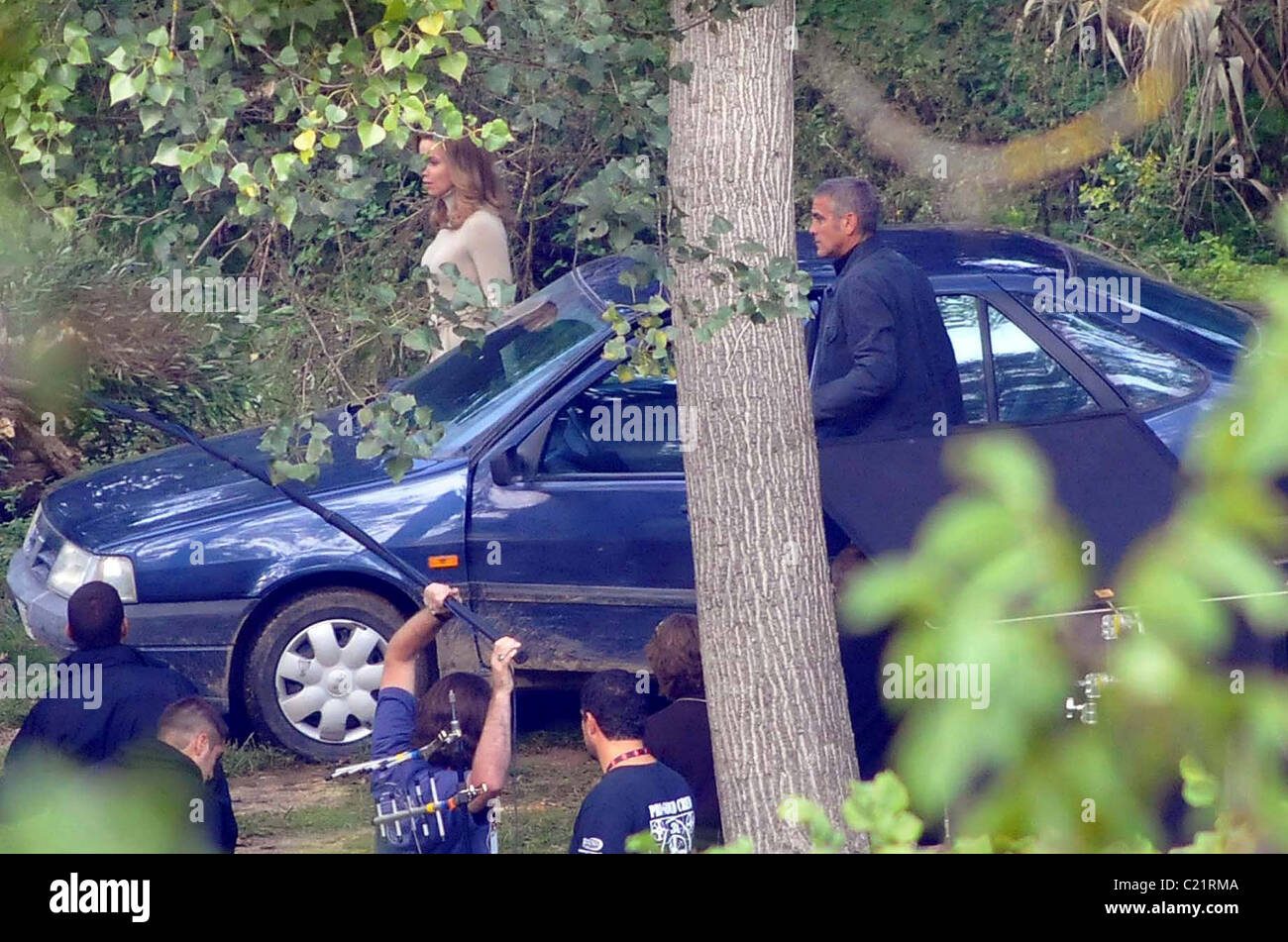 George Clooney on the set of his new film, based on the Martin Booth ...