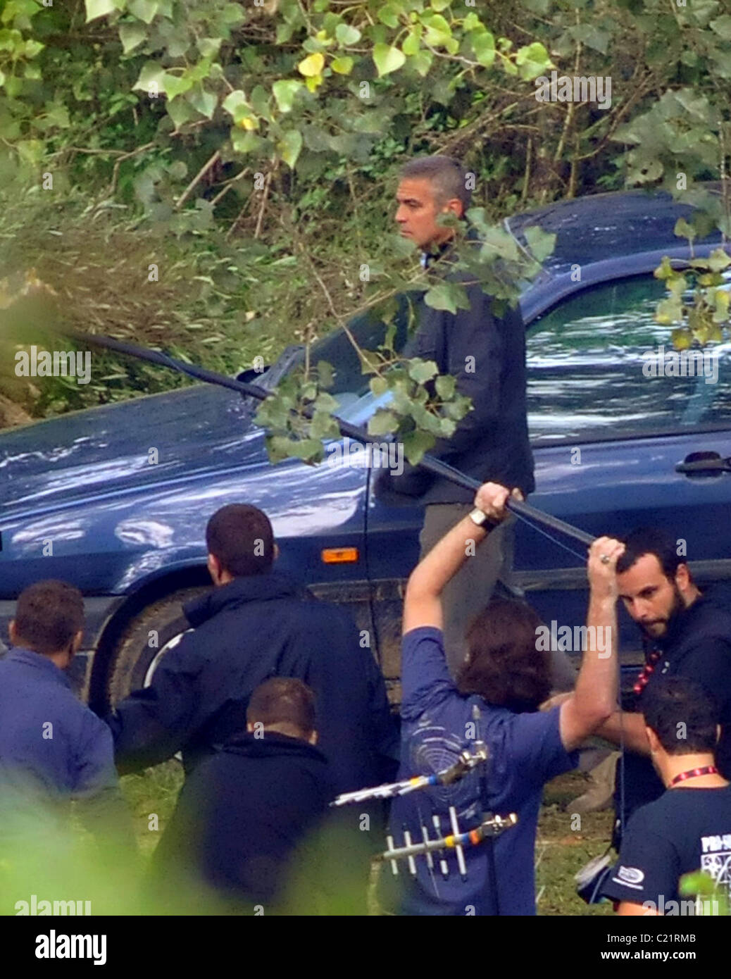 George Clooney on the set of his new film, based on the Martin Booth ...