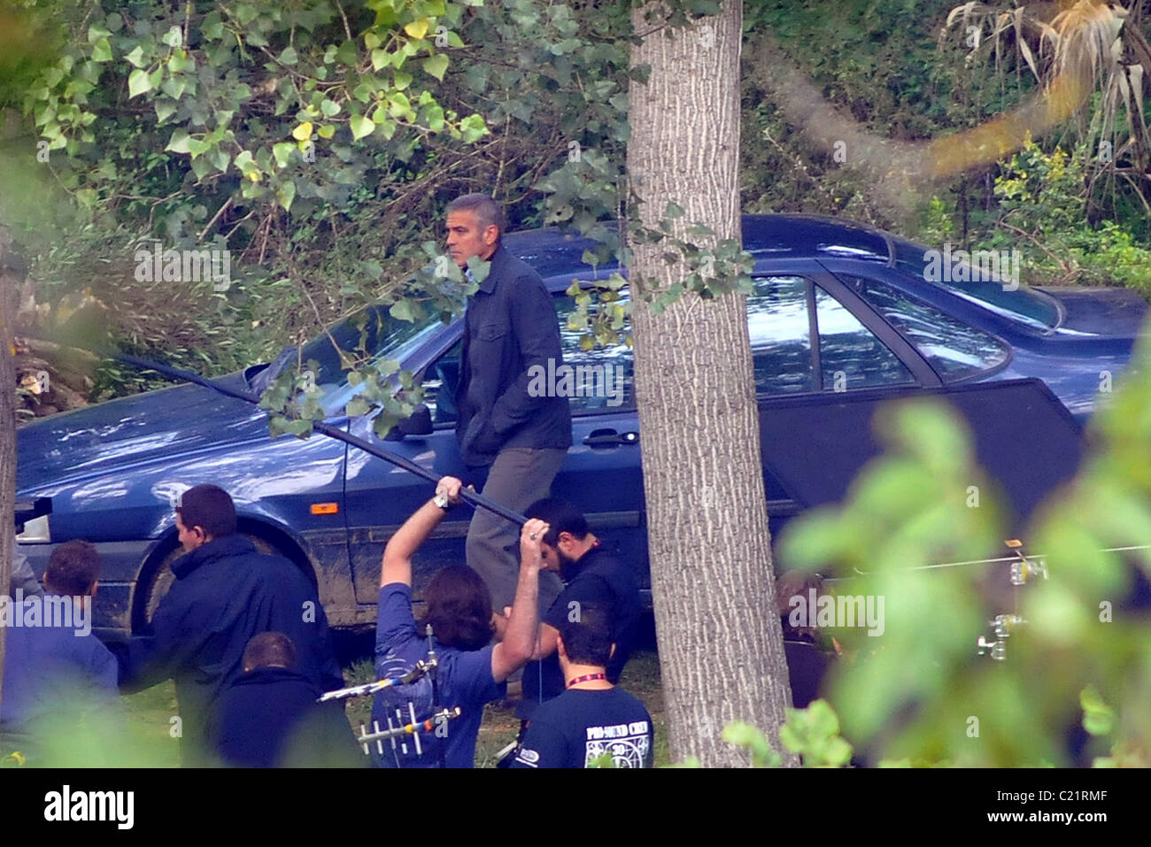 George Clooney on the set of his new film, based on the Martin Booth ...