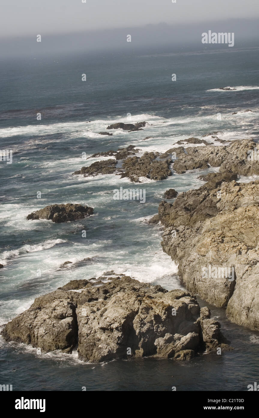 Rocky coast line looking north on Jamestown in Rhode Island Stock Photo ...