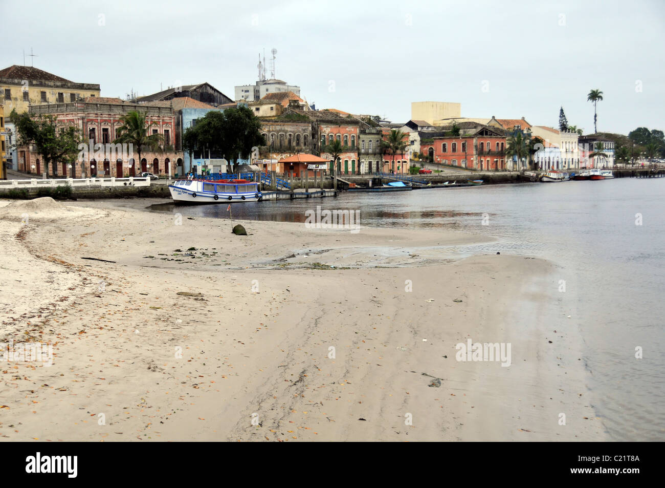 Beach and buildings at waterfront, Paranagua, Parana, Brazil Stock ...