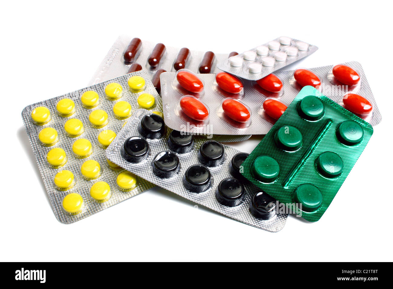 medical tablets isolated on white background Stock Photo - Alamy