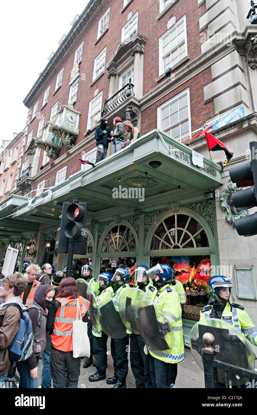 tuc march for change london 26th march 2011 fortnum and mason with a ...