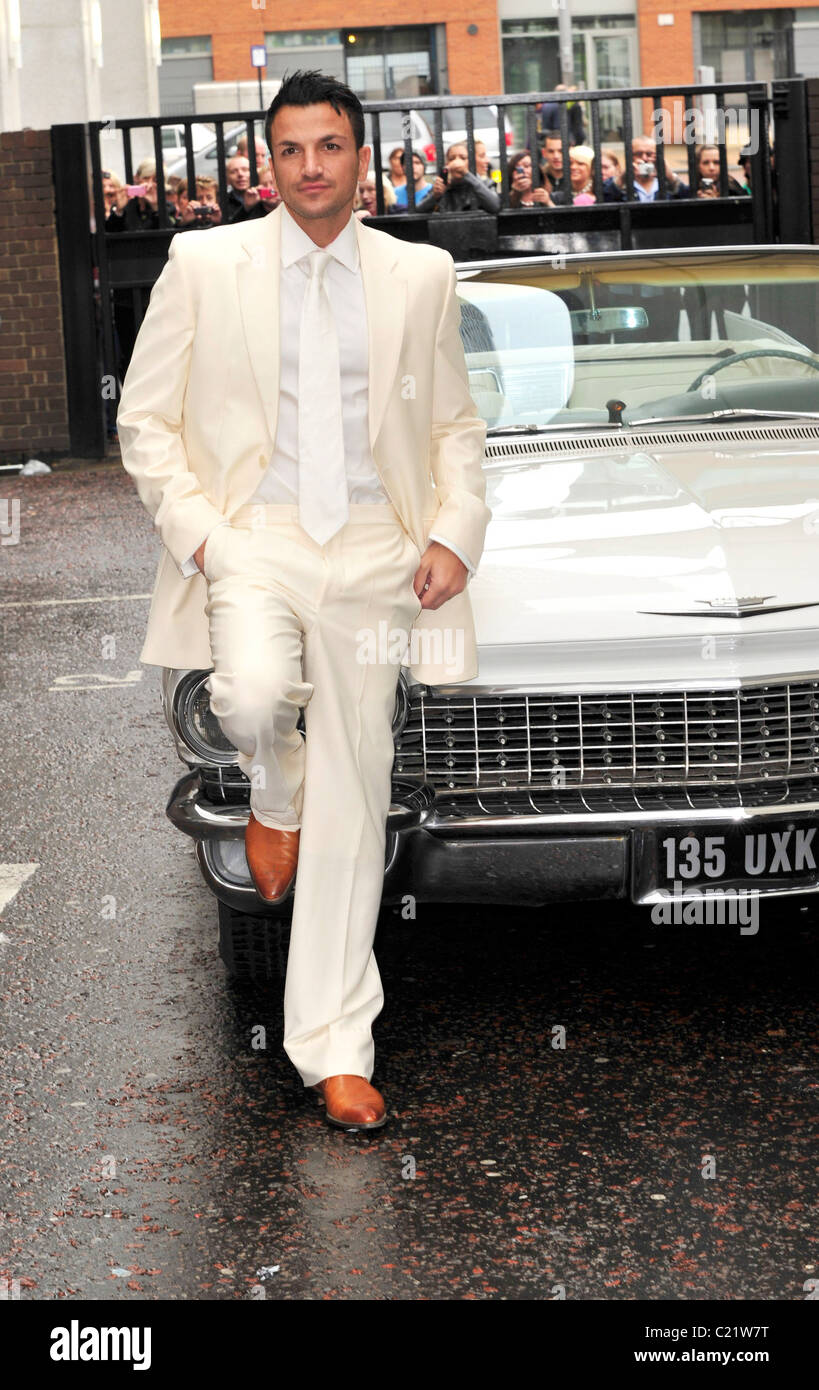 Peter Andre attends a photocall with a white Cadillac to launch 'Peter ...