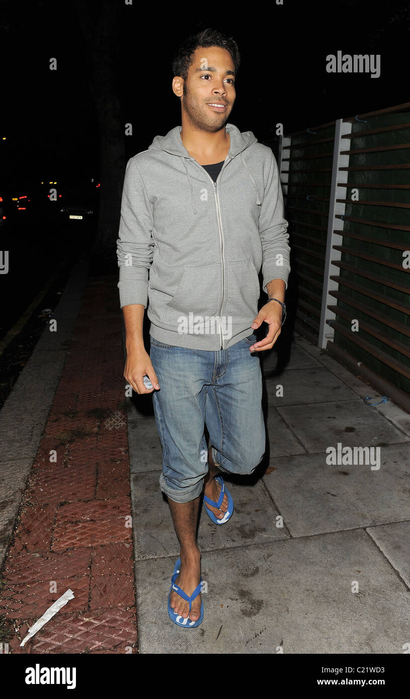X Factor finalist Danyl Johnson arriving back at The X Factor House ...