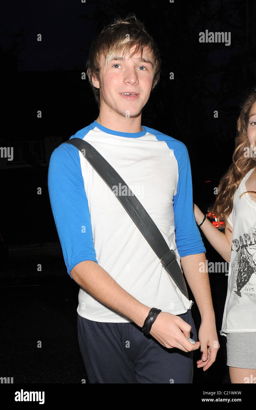 X Factor finalist Lloyd Daniels arriving back at The X Factor House ...