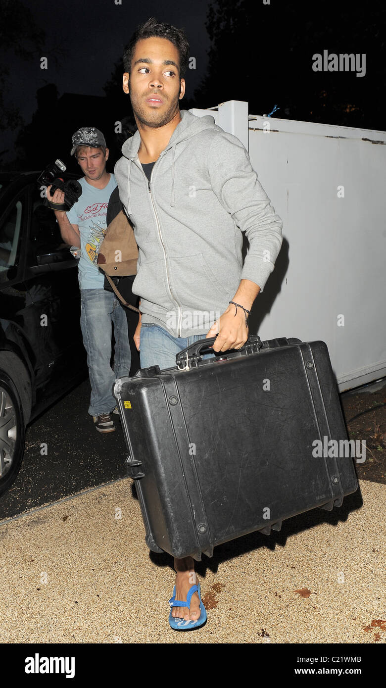 X Factor finalist Danyl Johnson arriving back at The X Factor House ...