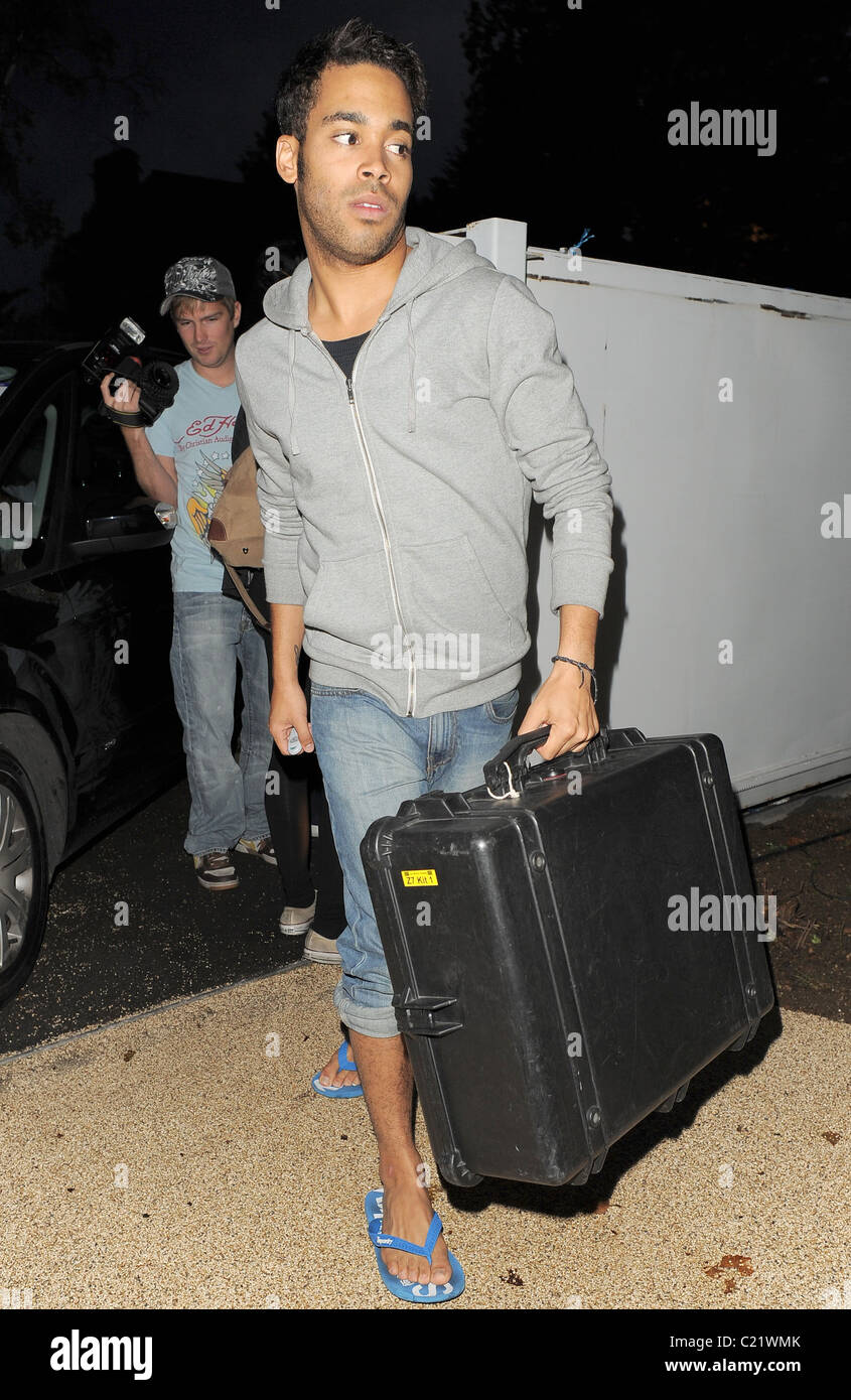 X Factor finalist Danyl Johnson arriving back at The X Factor House ...