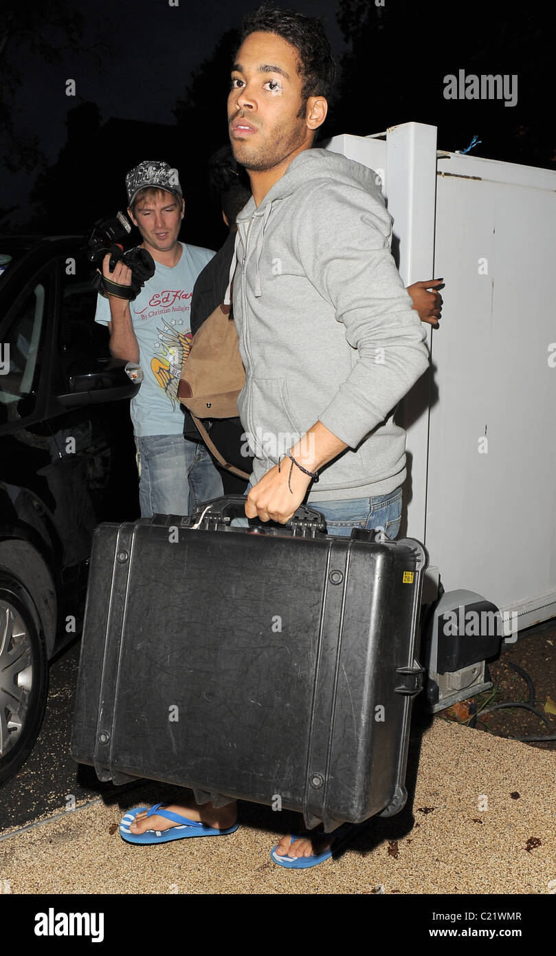 X Factor finalist Danyl Johnson arriving back at The X Factor House ...