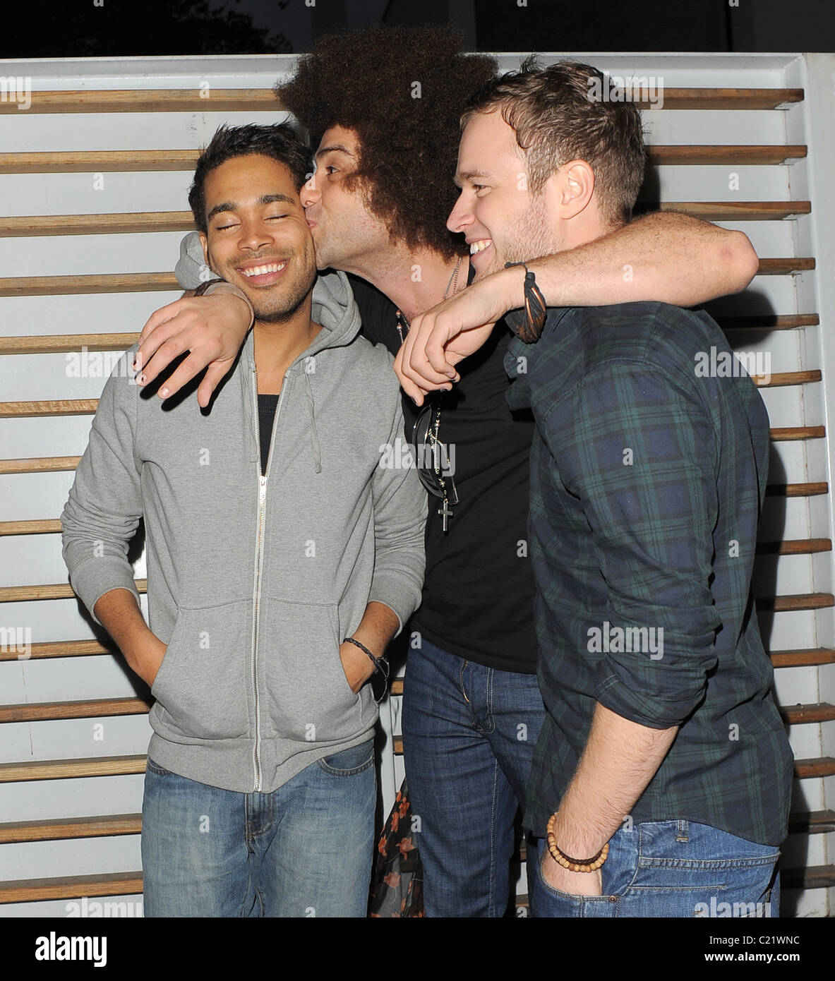 X Factor finalists Danyl Johnson, Jamie Archer and Olly Murs arriving ...