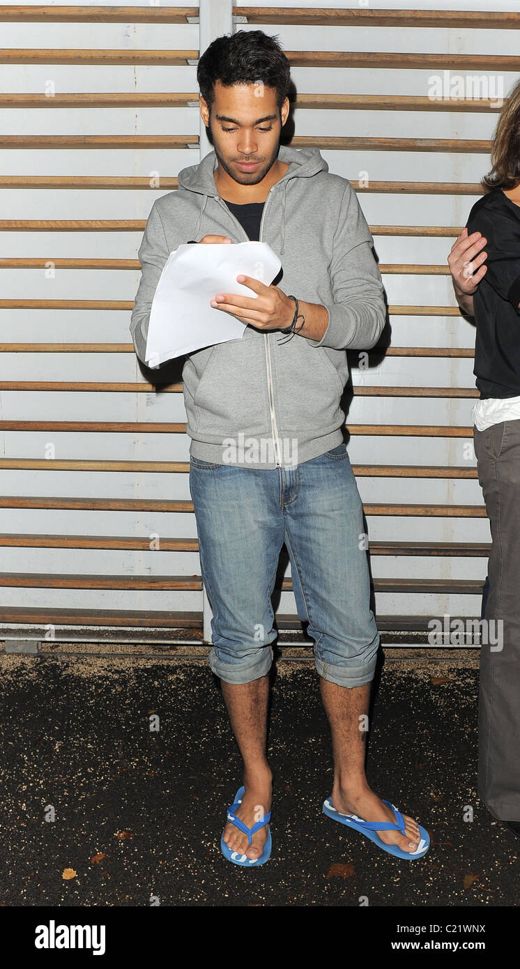 X Factor finalist Danyl Johnson arriving back at The X Factor House ...