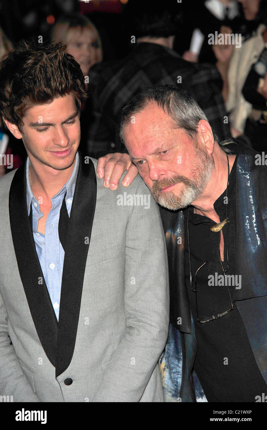 Andrew Garfield and Terry Gilliam UK film premiere of 'The Imaginarium ...