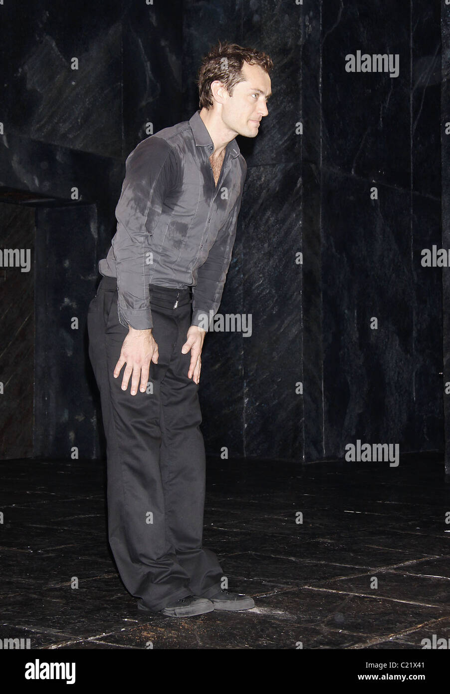 Jude Law The new Broadway production of 'Hamlet' held at the Broadhurst ...