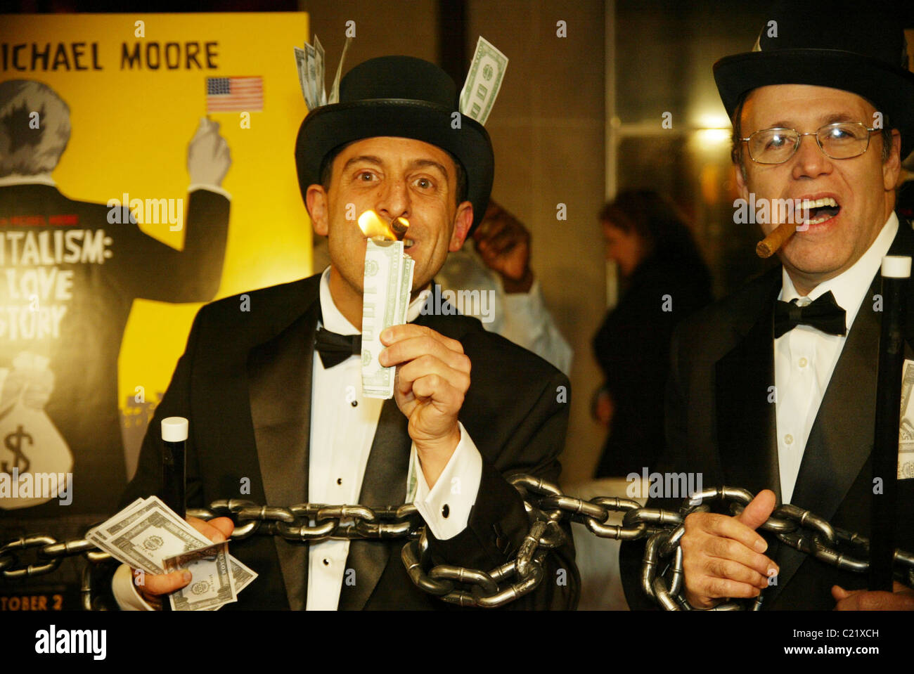 Actors portraying the CEOs of three banks that received bailout money ...
