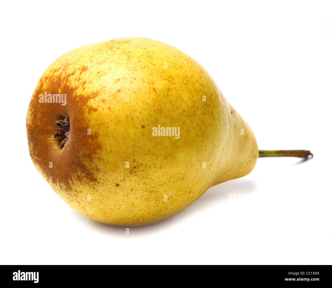 yellow pear isolated on white background Stock Photo - Alamy