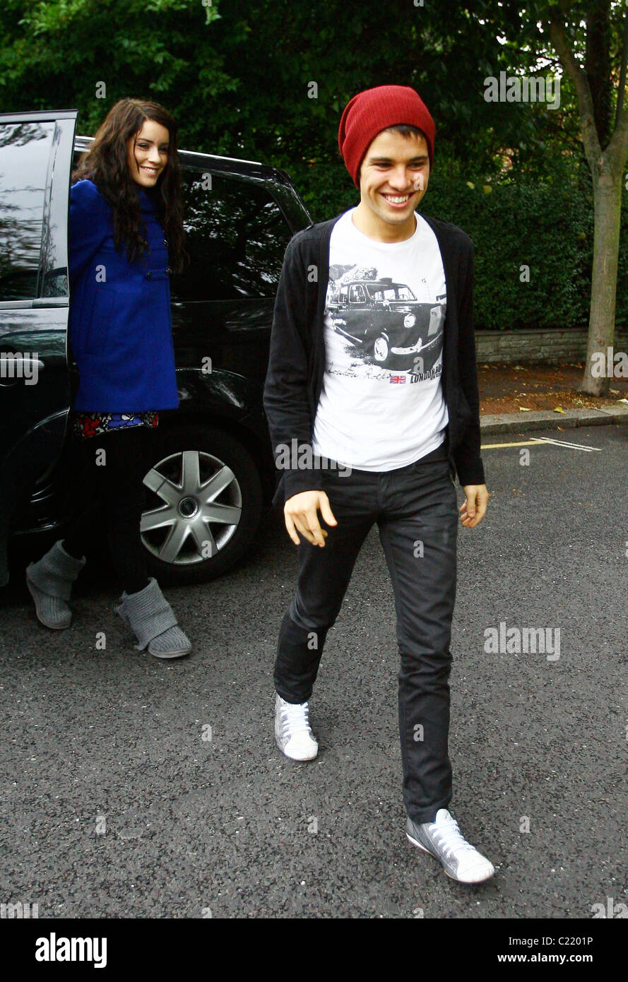 X Factor finalists Lucie Jones and Joseph McElderry arriving back at ...