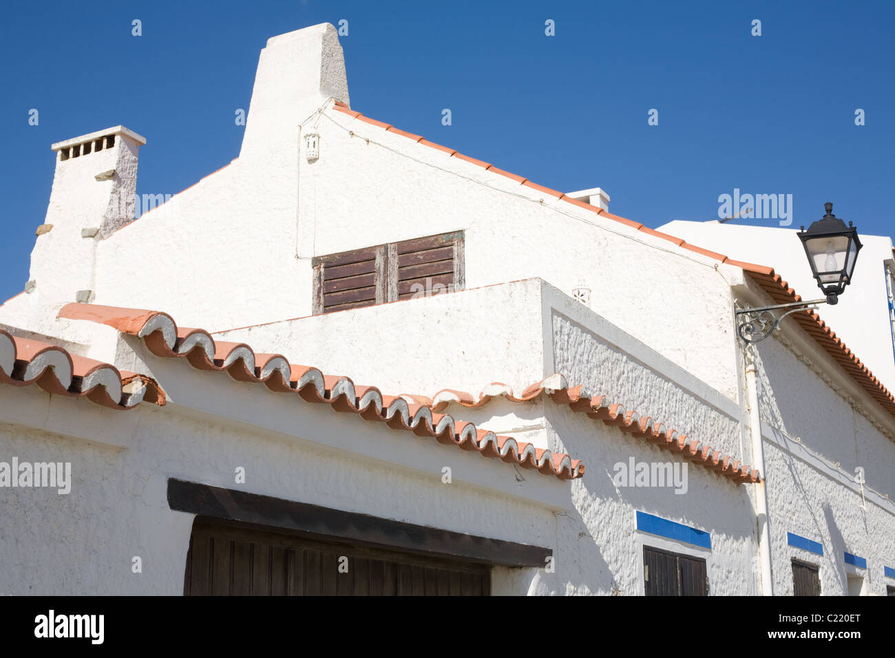 White buildings in Porto Covo, Alentejo Region of Portugal Stock Photo ...