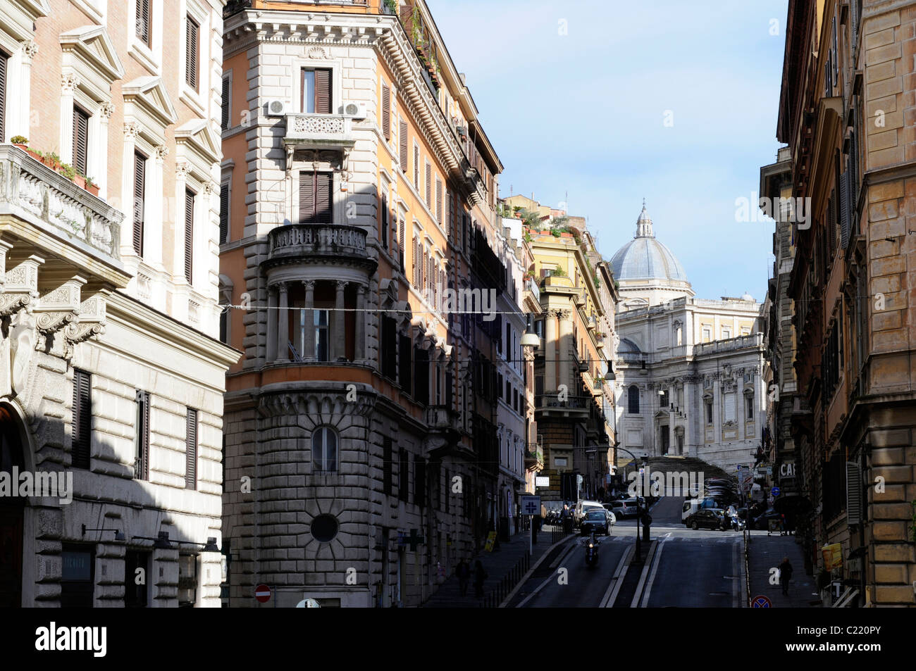 View of a busy street in Rome, Italy Stock Photo - Alamy
