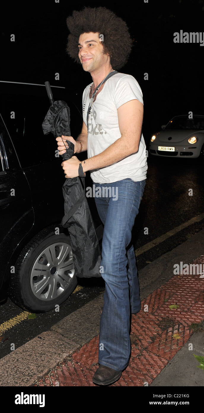 X Factor finalist Jamie Archer arriving back at The X Factor House ...