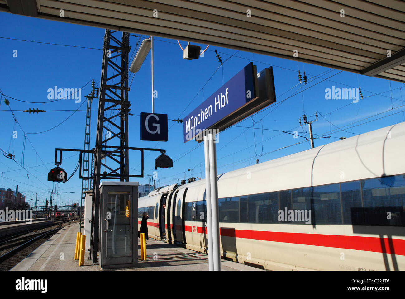 German ICE Train at Munich Station Stock Photo - Alamy