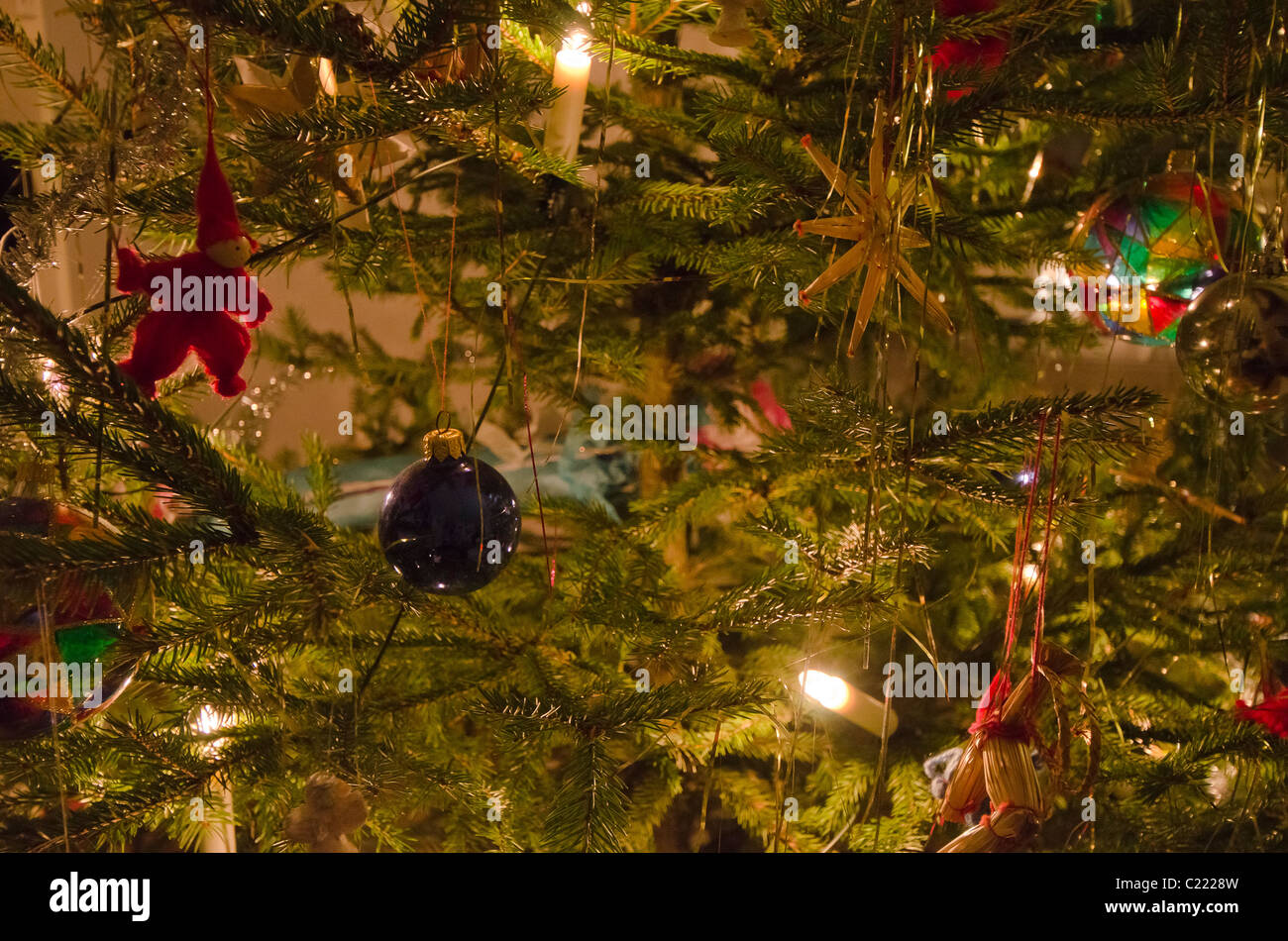 Close-up inside Christmas tree Stock Photo - Alamy