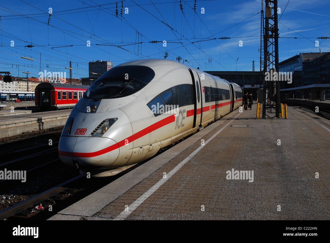 German ICE Train at Munich Station Stock Photo - Alamy