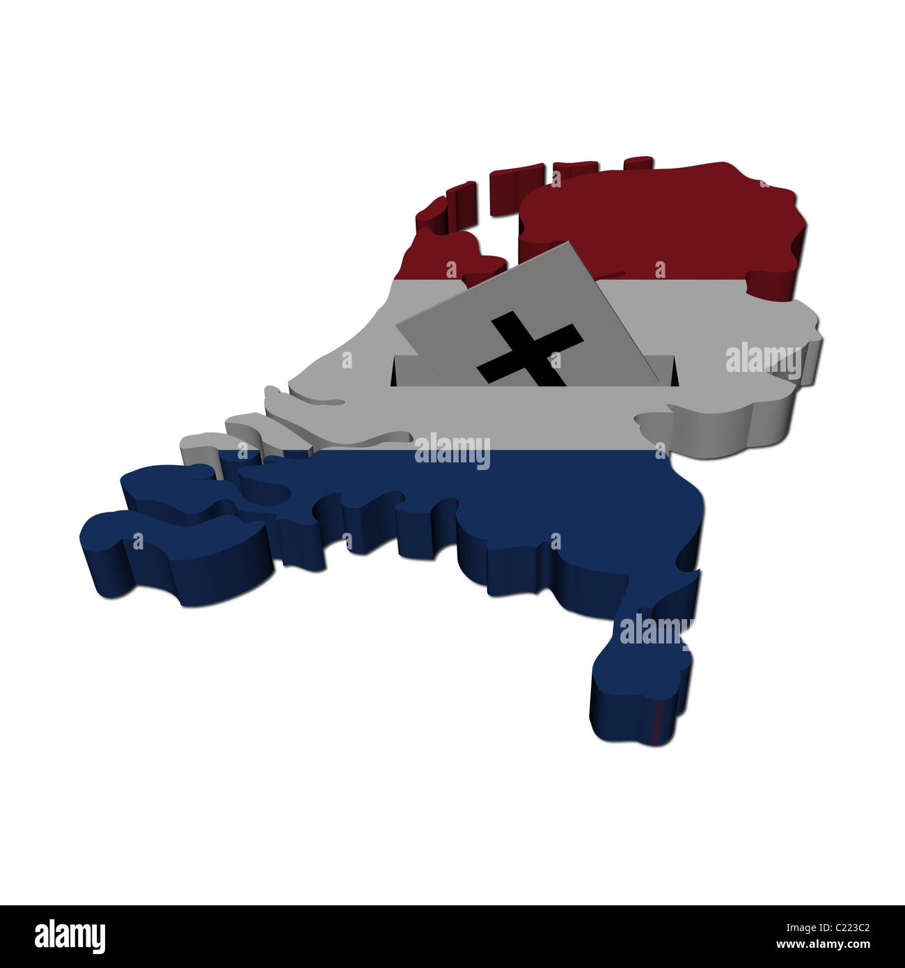 Netherlands election map with ballot paper illustration Stock Photo - Alamy