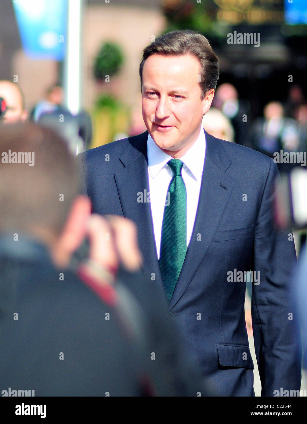 Conservative leader David Cameron arriving at the Conservative Party ...