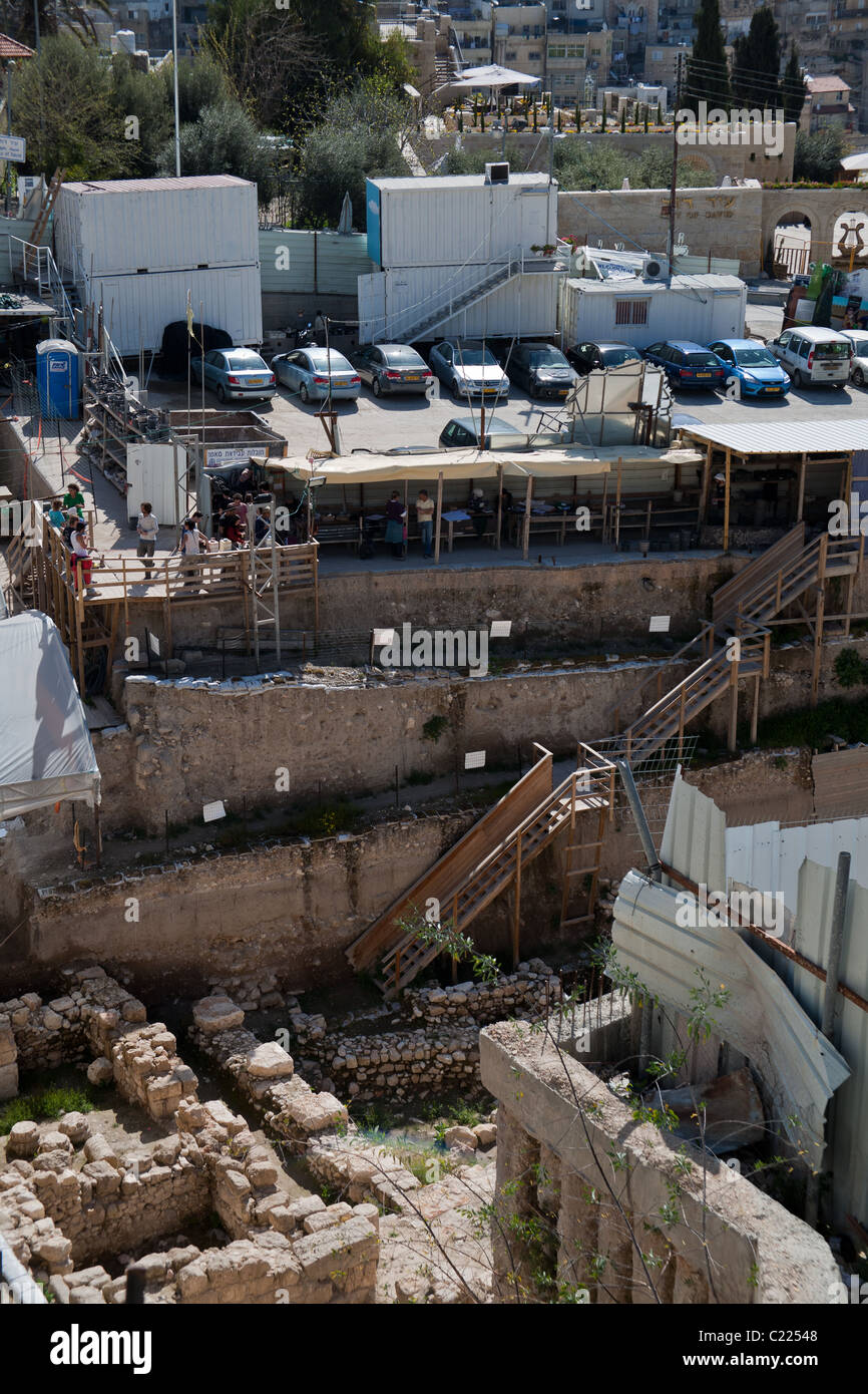 Archeology in the Village of Silwan outside the Dung Gate in Jerusalem ...