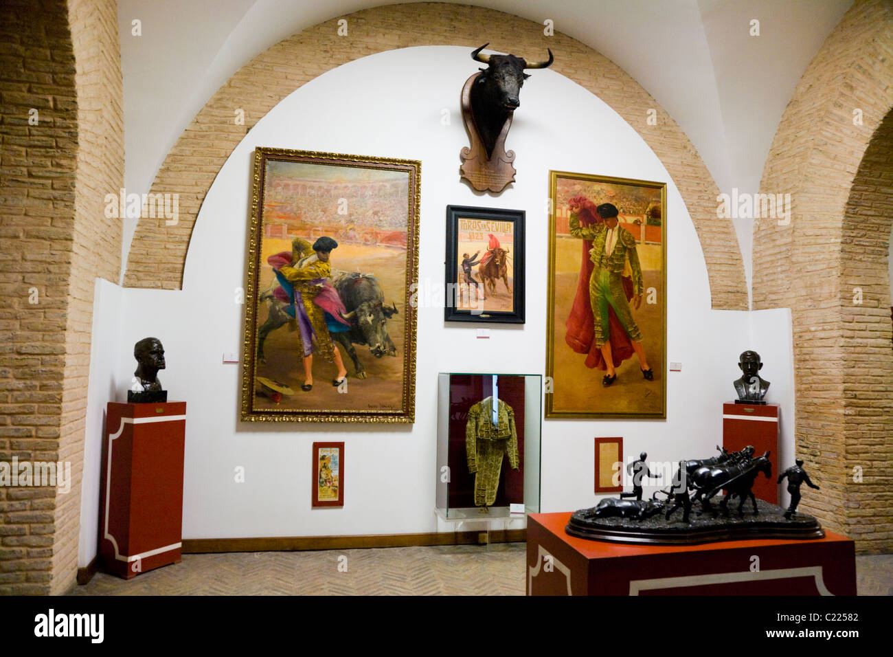 Painting / paintings and other exhibit s on the wall in the museum tour ...