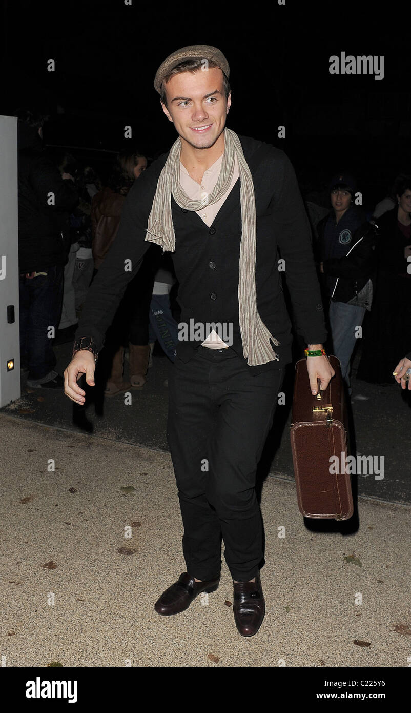 X Factor finalist Rikki Loney arrives back at The X Factor House after ...