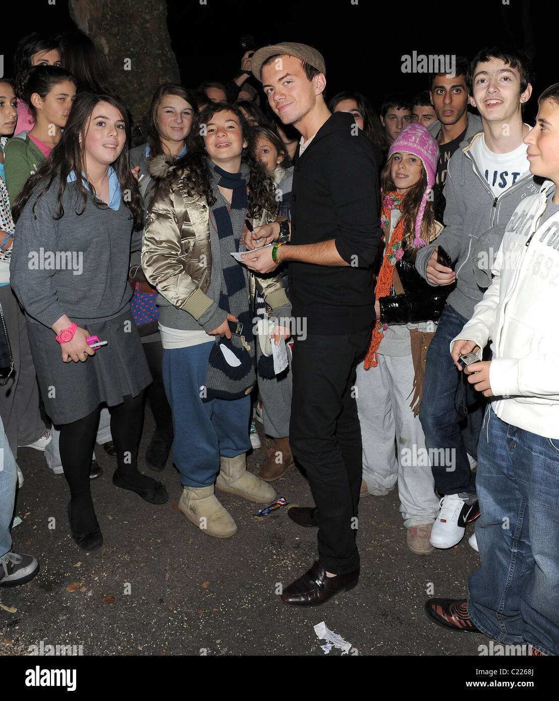 X Factor finalist Rikki Loney arrives back at The X Factor House after ...