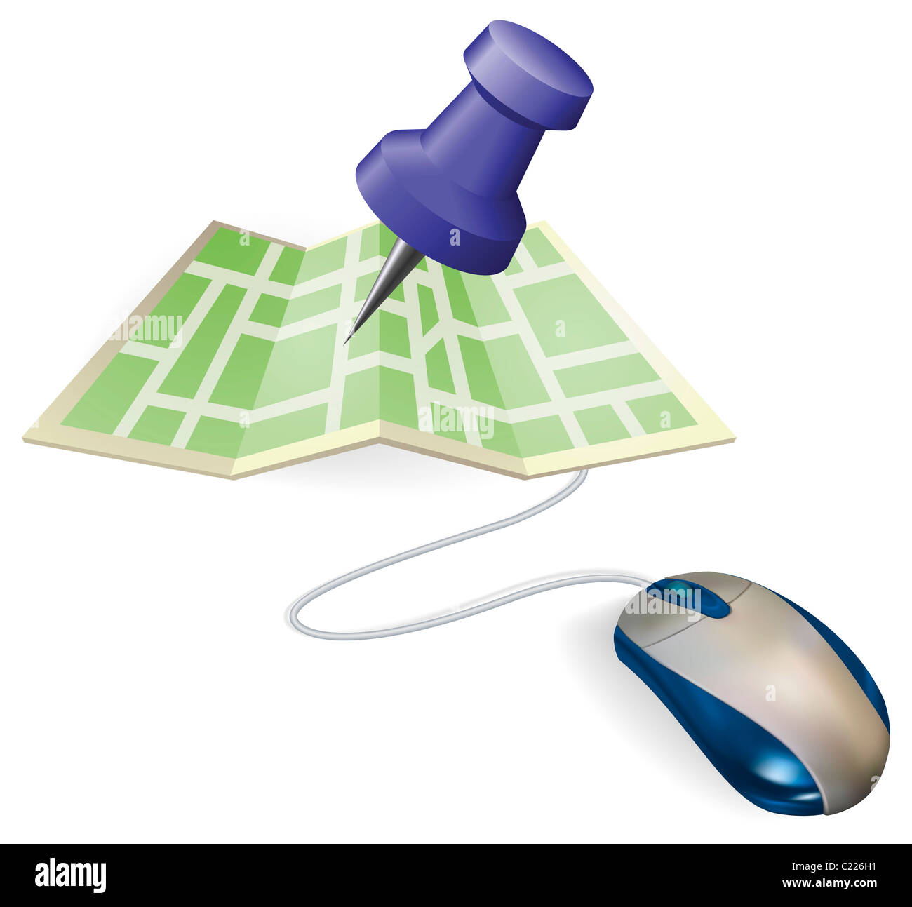 Folded road map hi-res stock photography and images - Alamy