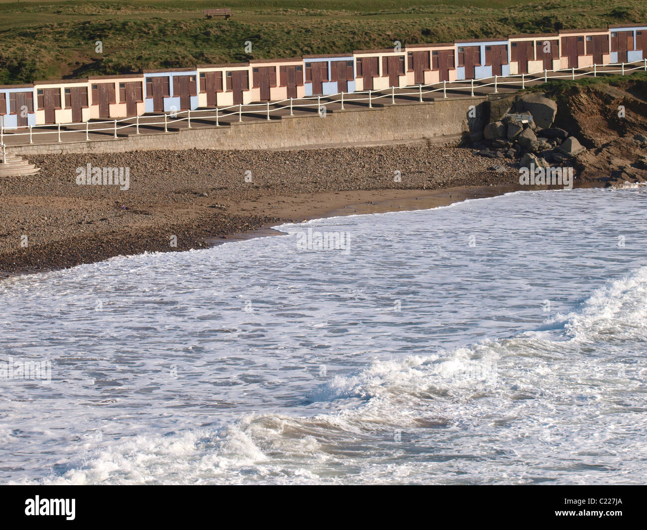Beach huts at Crooklets beach, Bude, Cornwall, UK Stock Photo - Alamy